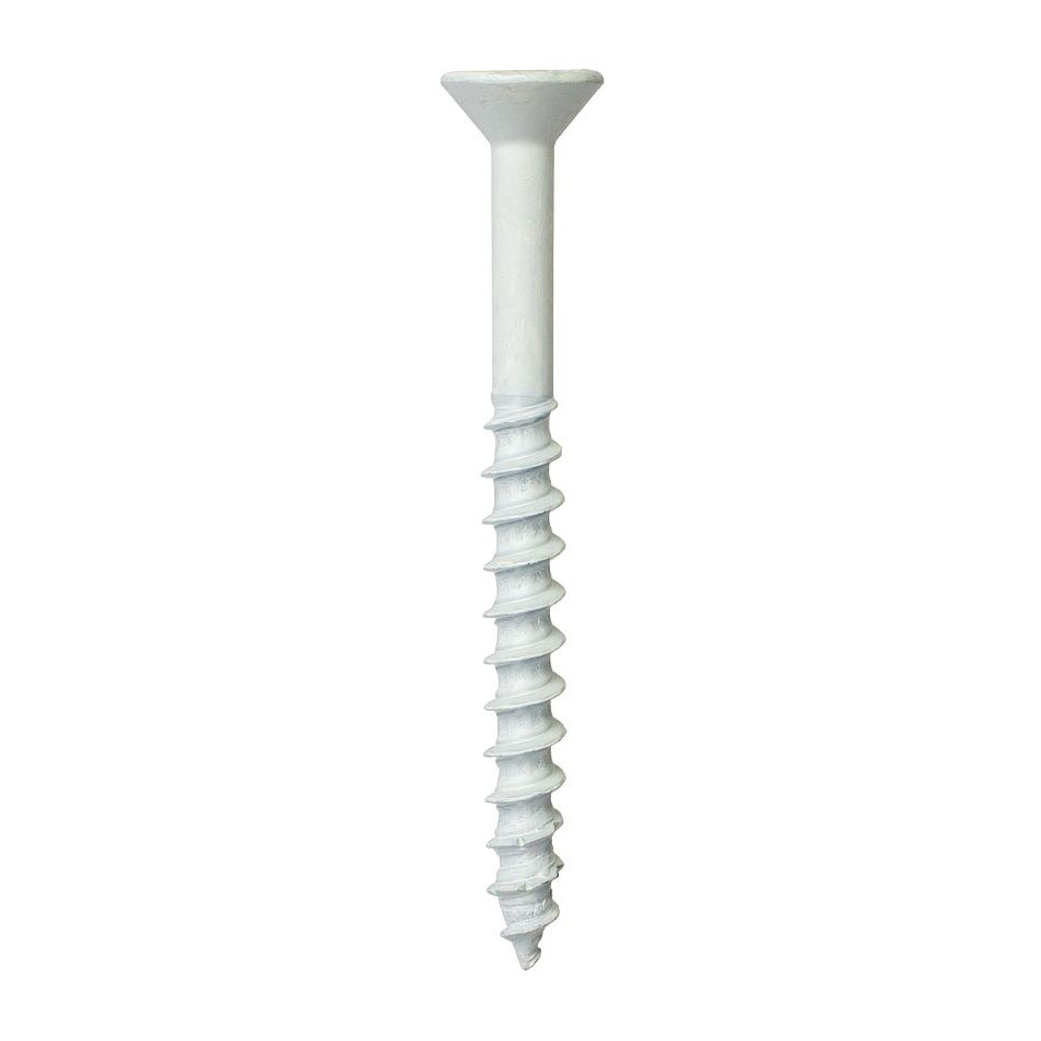 Titen Turbo Concrete and Masonry Screw Anchor - Flat Head - White - Jim ...